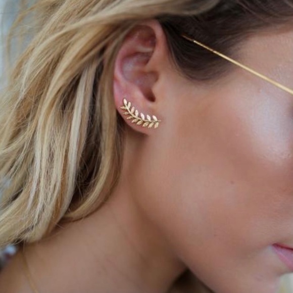 Jewelry | Leaf Ear Climber Crawler Earrings | Poshmark